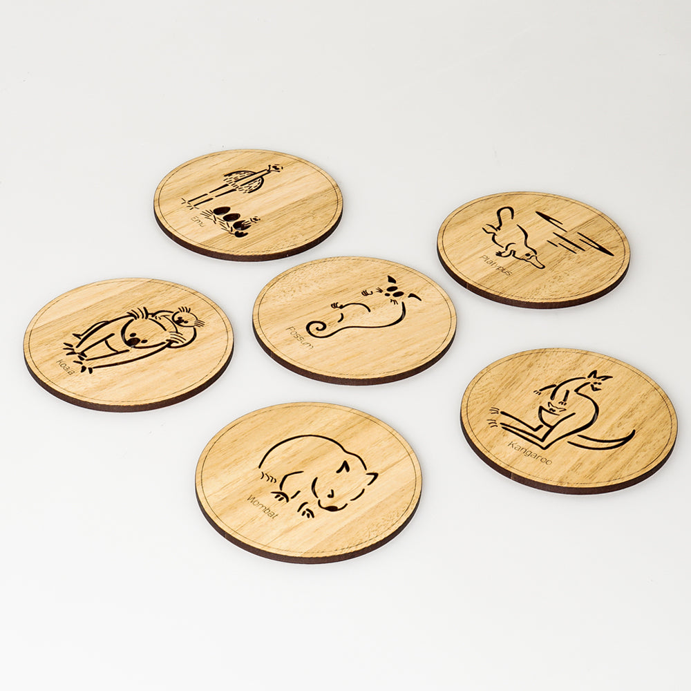 Australian Animal Coaster Set – Australian Museum Shop